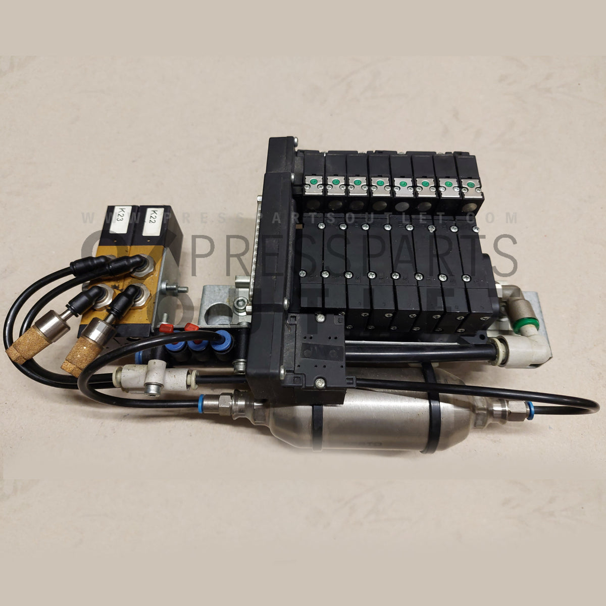 Valve unit cpl. - PL.527.0000-001 - Ventileinheit - H — Press Parts ...